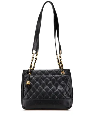 Chanel sac à main Quilted Caviar Chain (1991-1994) - Noir
