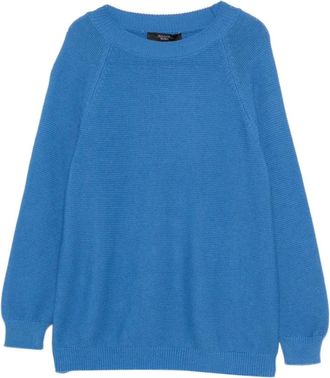 Max Mara Femme, Pulls, Bleu, Taille: 44 FR Maglia Aere