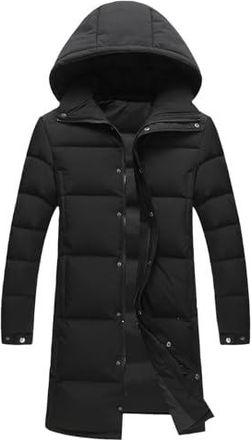 Generic Manteaux dhiver longs pour hommes, doudoune &agrave; capuche, parka longue, manteau coupe-vent isol&eacute;