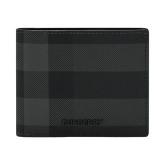 Burberry Check Slim Bifold Brieftasche - - Accessories - Herren - Schwarzk - ONE SIZE