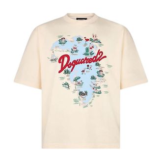 Dsquared2 Loose Fit Tee - - Tops - Herren - Beige - L