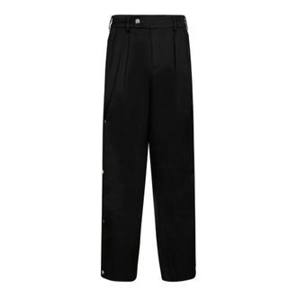 Amiri Schwarze Hose mit Seitlichen Falten und Druckkn&ouml;pfen - - Trousers - Herren - Schwarzk - M