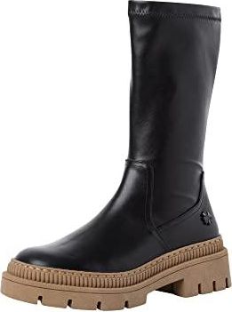 Marco Tozzi Femme Damen 2-2-85417-39 Botte mi-Mollet, Noir (Black/Nature), 40 EU