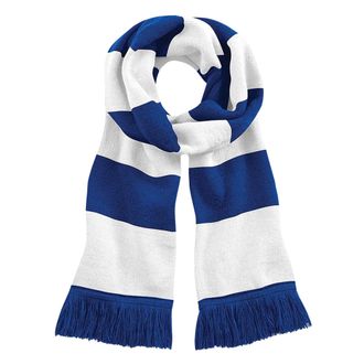 Beechfield Unisex Stadium Scarf Schal, Mehrfarbig (Bright Royal/White 00), One size