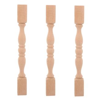 BESPORTBLE JOINPAYA 3 St&uuml;ck Massivholz Finials in Khaki Robuste Holzbeine f&uuml;r Bastelarbeiten und Zierelemente Geeignet f&uuml;r Gardinenstangen und Inneneinrichtung