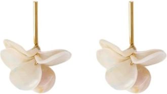 Malababa Femme, Accessoires, Beige, Taille: ONE Size Boucles doreilles mi-longues &agrave; motif de p&eacute;tale