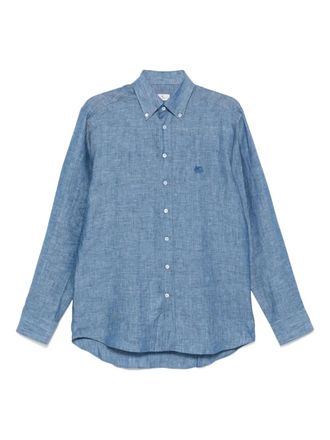 Etro chemise en lin - Bleu