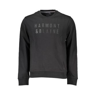 Harmont & Blaine Homme, Sweatshirts et sweats &agrave; capuche, Noir, Taille: XL SweaT-shirt &agrave; manches longues avec col rond en noir