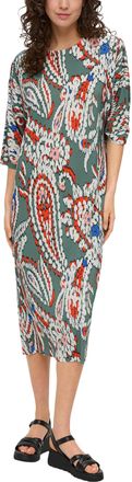 s.Oliver Midi-Kleid mit Plisseefalten