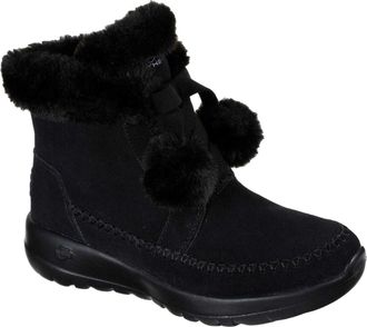 Skechers On The Go Joy Stiefeletten f&uuml;r Damen, Leder (Schwarz)