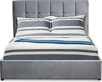 Menzzo Bett, silberfarben, L169 x T217 x H106 cm