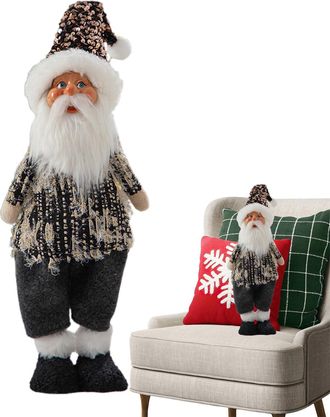 Generico Weihnachtspuppe, stehend, handgefertigt, Weihnachtsdekoration f&uuml;r Zuhause, f&uuml;r Kaminsims, Winterpartys, Haus, Tisch, Innenbereich, Party