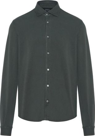 Fedeli Homme, Chemises, Vert, Taille: 3XL Chemise en coton Giza