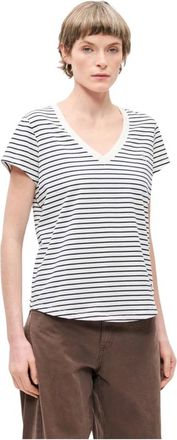 Mos Mosh MOS Mosh, Femme, Tops, Blanc, Taille: 42 FR T-shirt Mariniere Bleumikala