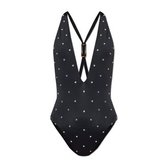 Versace Badeanzug mit schimmernden Applikationen - - Swimwear - Damen - Schwarzk - XL