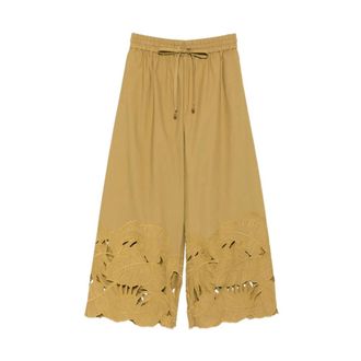 Zimmermann Femme, Pantalons, Vert, Taille: 40 FR Wide Pantalons
