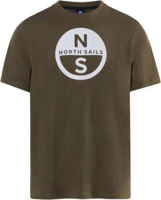 North Sails Bio-Baumwolle Gro&szlig;es Logo T-shirt - - Tops - Herren - Braun - XL
