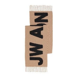 J.W.Anderson Herringbone Logo Schal - - Accessories - Damen - Braun - ONE SIZE