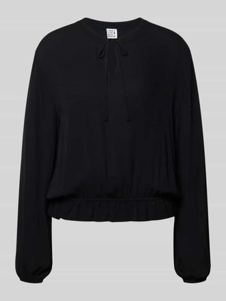 Emily van den Bergh Bluse aus Viskose mit Schl&uuml;sselloch-Ausschnitt