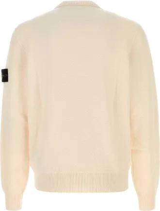 Stone Island Neck Sweater - Beige