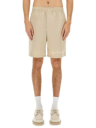 Burberry Nautical Logo Cotton Bermuda Shorts - Beige