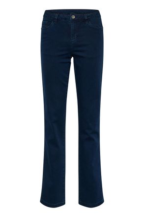 Kaffe Jeans KAvicky Damen Jeans Jeanshose Straight mit Geradem Bein Hose mit Hoher Bund 40, Dark Blue Denim 40