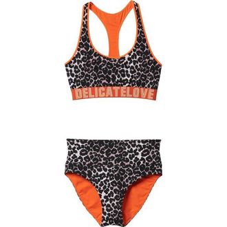 Delicate.love Damen Bikini Racerback Bikini Set FIONA Classic Leo
