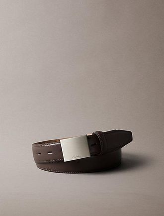 Calvin Klein Ceinture en cuir plein fleur avec boucle plaque