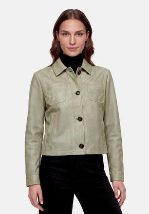 AMBER & JUNE Lederjacke Damen mit Kragen