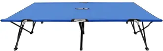vidaXL Vidaxl - Doppelliege Klappbar Blau Stahl