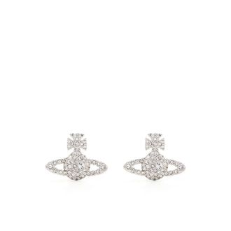 Vivienne Westwood Femme, Accessoires, Gris, Taille: ONE Size Grace Bas Relief Stud Earrings