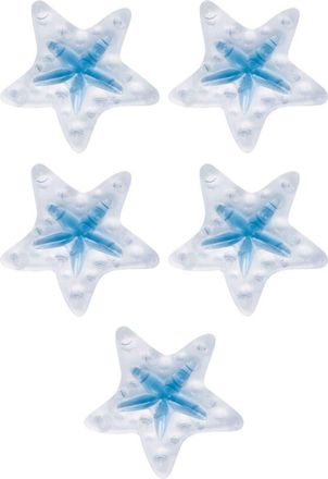 Spirella 5 Stück Set blau Asterie Duschmatte, PVC