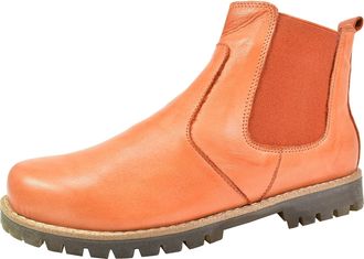 Andrea Conti Damen Stiefelette Boot Rei&szlig;verschluss Profilsohle l&auml;ssig 0342818, Gr&ouml;&szlig;e:40 EU, Farbe:Orange