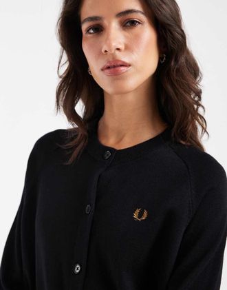 Fred Perry gilet &agrave; col rond noir
