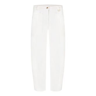 Cambio Femme, Jeans, Blanc, Taille: 44 FR Loose-fit Jeans