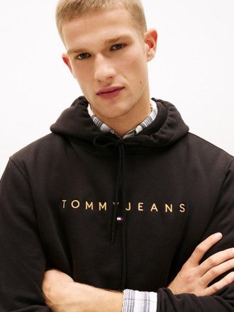Tommy Jeans Hoodie TJM REGULAR LINEAR LOGO HOODIE EXT mit Logo-Stickerei