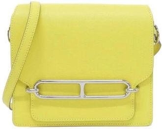 Herm&egrave;s Pre-owned Roulis Mini Evercolor Sac bandouli&egrave;re - Femme - Pre-owned - Jaune - Taille: ONE Size