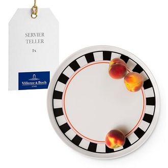 Villeroy & Boch Memphis Collection Servierteller 33 cm Bunt, Sp&uuml;lmaschinenfest, Mikrowellensicher, Servierplatte in Ikonischem Design mit Akzenten in Orange, Serviert