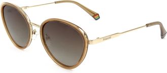 Polaroid Pld 6145/s 10A/LA BEIGE Sunglasses Womens Polycarbonate, Standard, 56