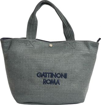 Gattinoni Femme, Sacs, Gris, Taille: ONE Size Sac cabas avec logo brod&eacute;