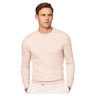 Hackett Herren Cotton Cashmere Crew Pullover, Hellrosa, L