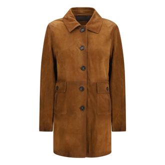 Valstar Wildleder-Langmantel - - Coats - Damen - Braun - 2XL