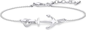 Thomas Sabo Thomas Sabo Damen Armband Anker mit Herz 925 Sterling Silber A1854-051-14-L19v