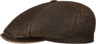 Stetson Brooklin Old Cotton Flatcap Herren - Schieberm&uuml;tze im Used Look - Flat Cap mit UV-Schutz 40 - Schirmm&uuml;tze mit Baumwolle - M&uuml;tze Fr&uuml;hjahr/Sommer - Herr