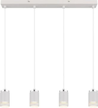 Globo Lighting Pendellampe Esstischleuchte Hängelampe weiß chrom Wohnzimmerlampe h 120 cm