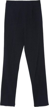 Emporio Armani Virgin Wool Ribbed Knit Leggings - Ink