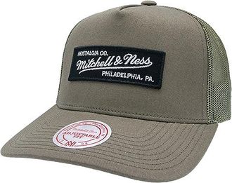 Mitchell & Ness Trucker Snapback Cap - Brand Patch Olive