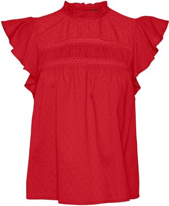 Vero Moda VMTRINE SL LACE TOP WVN GA NOOS