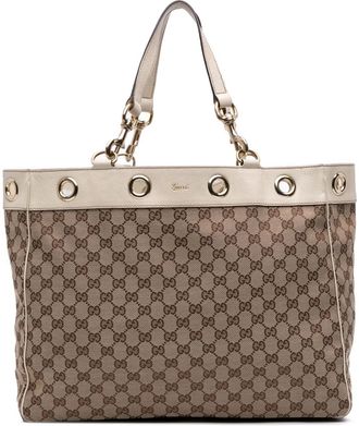 Gucci Shopper - Large GG Canvas Positano Tote - Gr. unisize - in Braun - für Damen