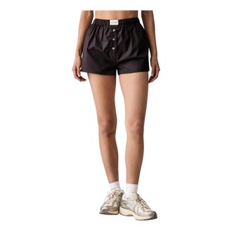 Sporty & Rich Signature Logo Short Short - - Shorts - Damen - Braun - L